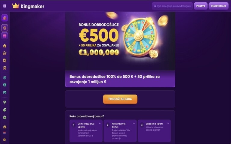 KingMaker Bonusi 2025 – Sve Ponude i Cashback